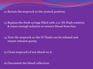 Umbilical catheter blood specimen collection | PPTX