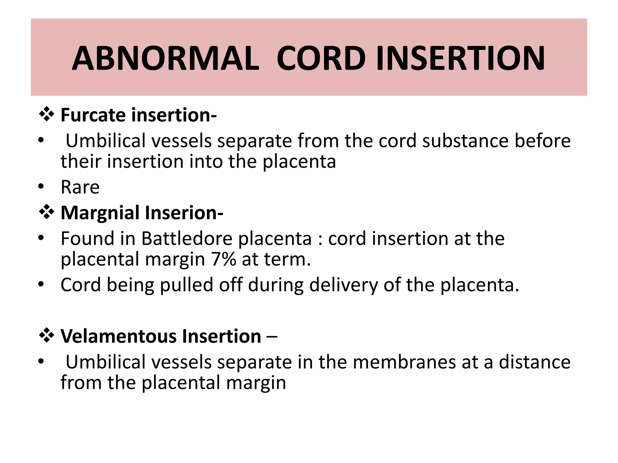 Umbilical cord and cord abnormalities | PPTX