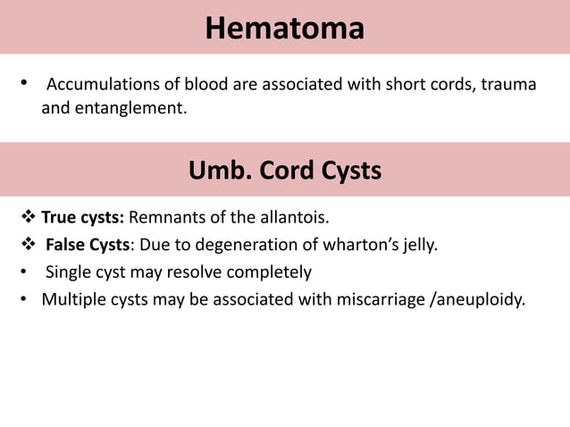 Umbilical cord and cord abnormalities | PPTX