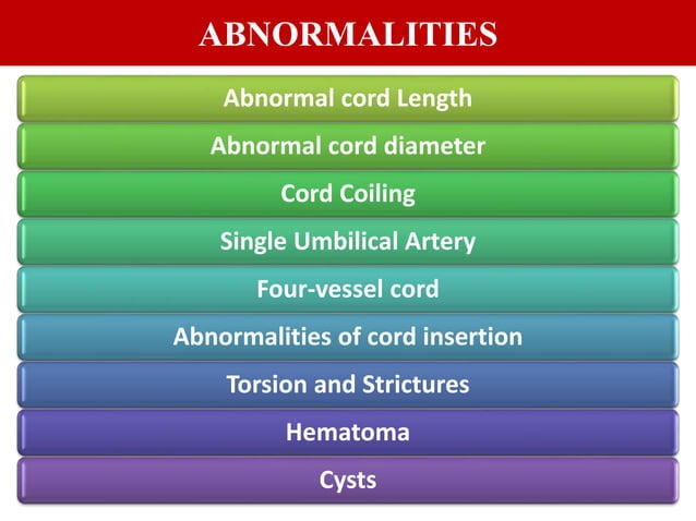 Umbilical cord and cord abnormalities | PPTX
