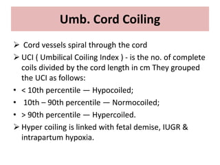 Umbilical cord and cord abnormalities | PPTX