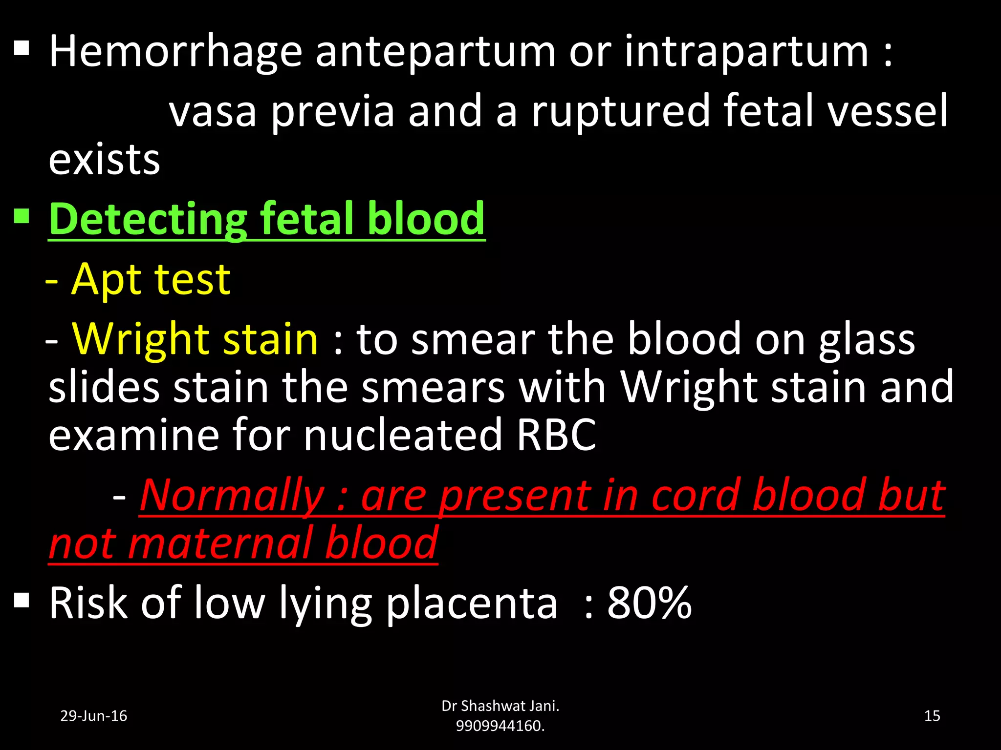 UMBILICAL CORD ABNORMALITIES & ITS OBSTETRIC OUTCOME BY DR SHASHWAT ...