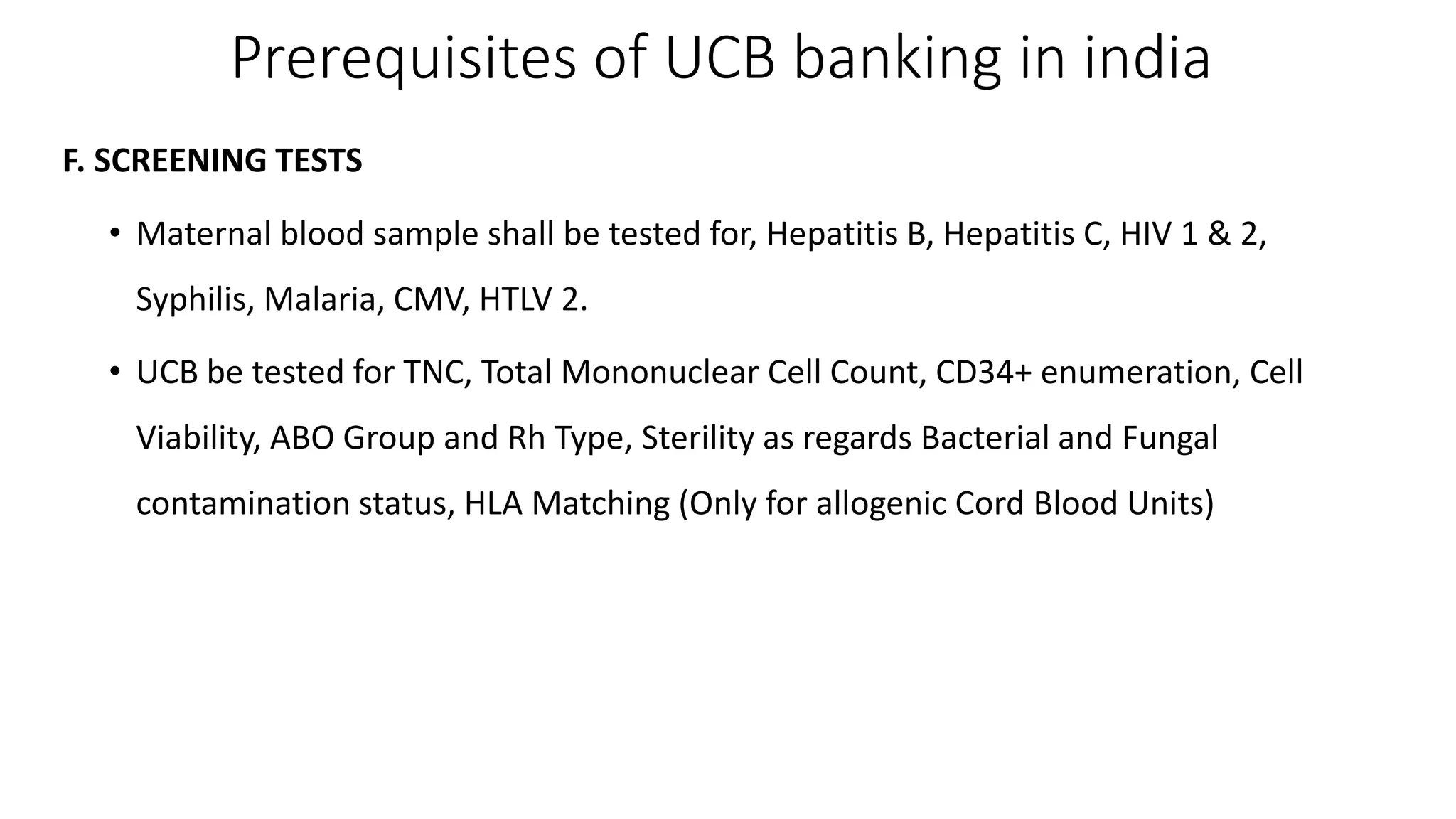 Umbilical cord blood banking (ucb) (1) qwe | PPTX