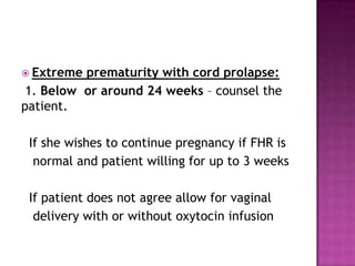 Umbilical cord prolapse - Dr.Suresh Babu Chaduvula | PPTX