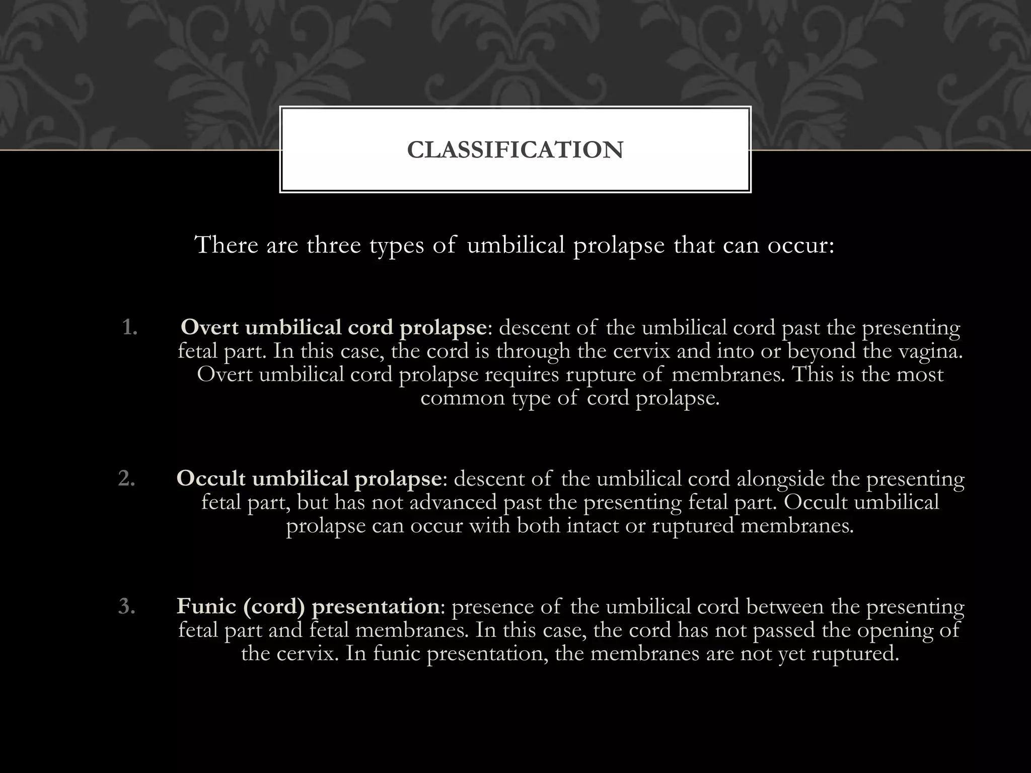 Umbilical cord prolapse | PPTX