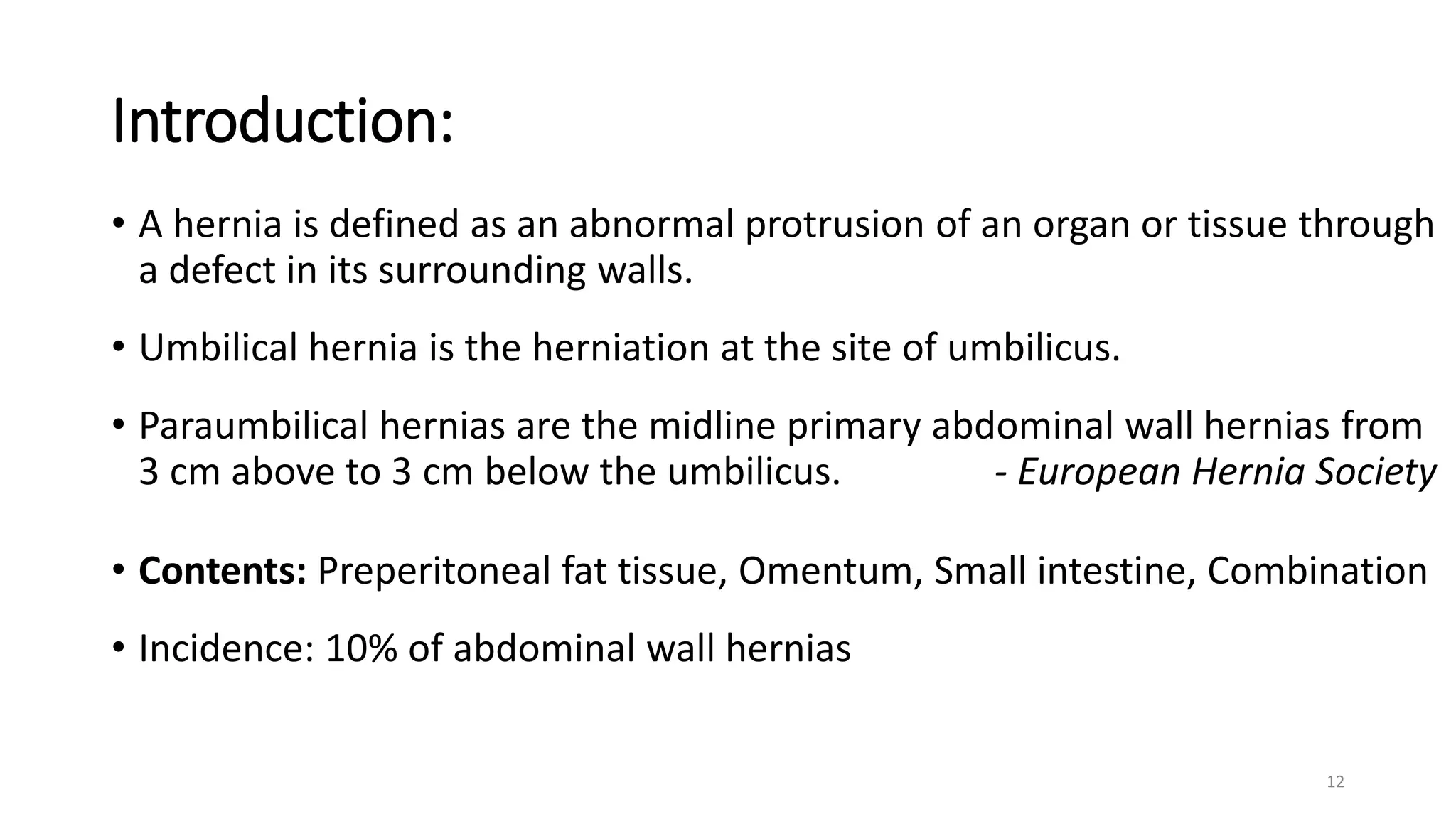 Umbilical Paraumbilical Hernia- Saral | PPT