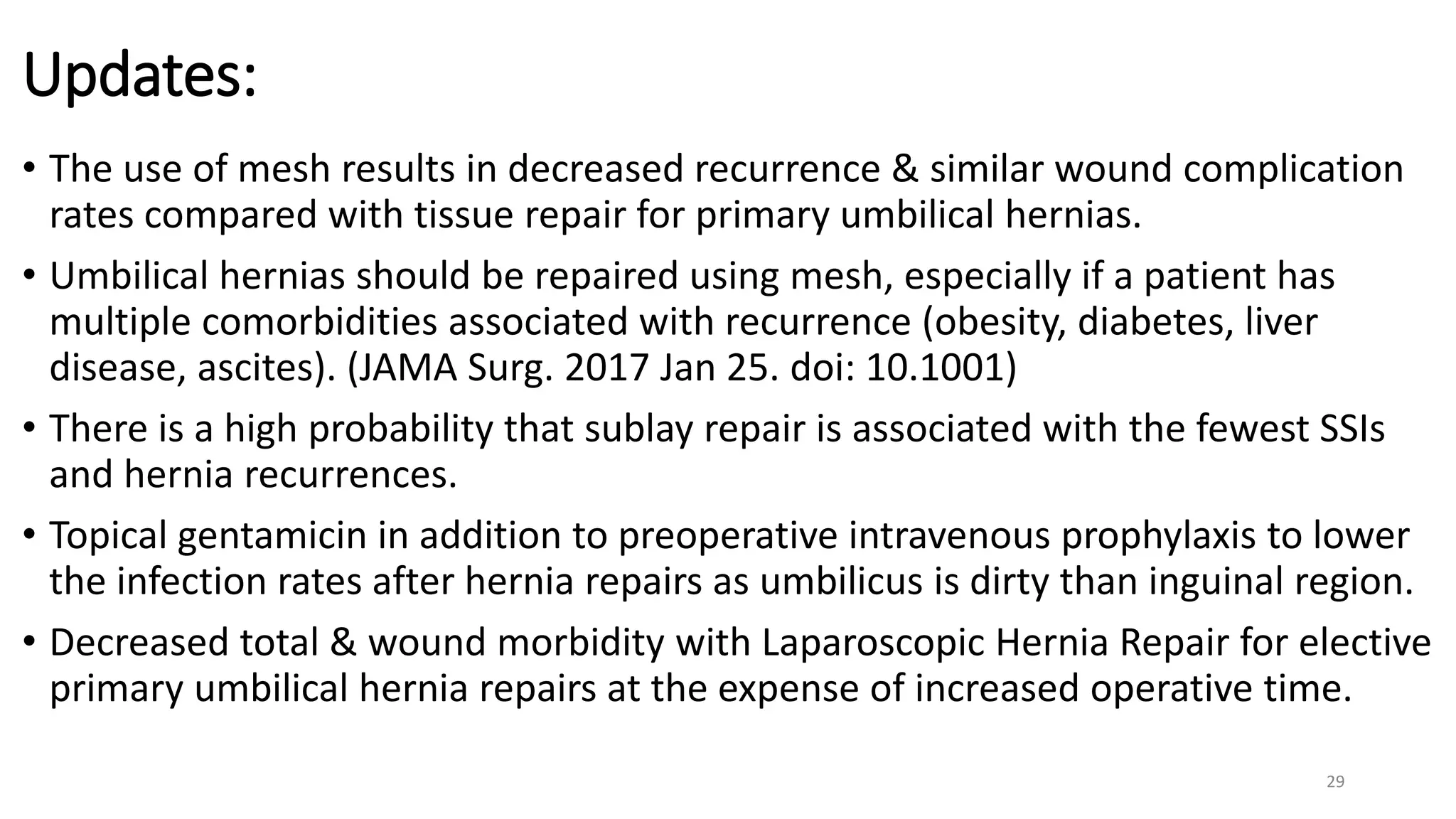 Umbilical Paraumbilical Hernia- Saral | PPTX