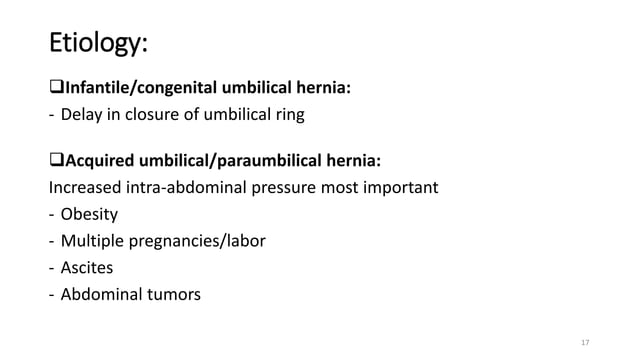 Umbilical Paraumbilical Hernia- Saral | PPTX