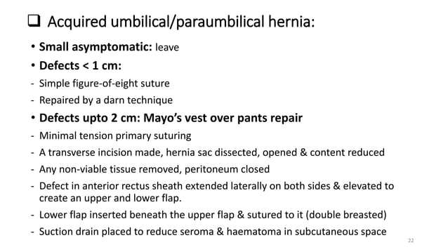 Umbilical Paraumbilical Hernia- Saral | PPT