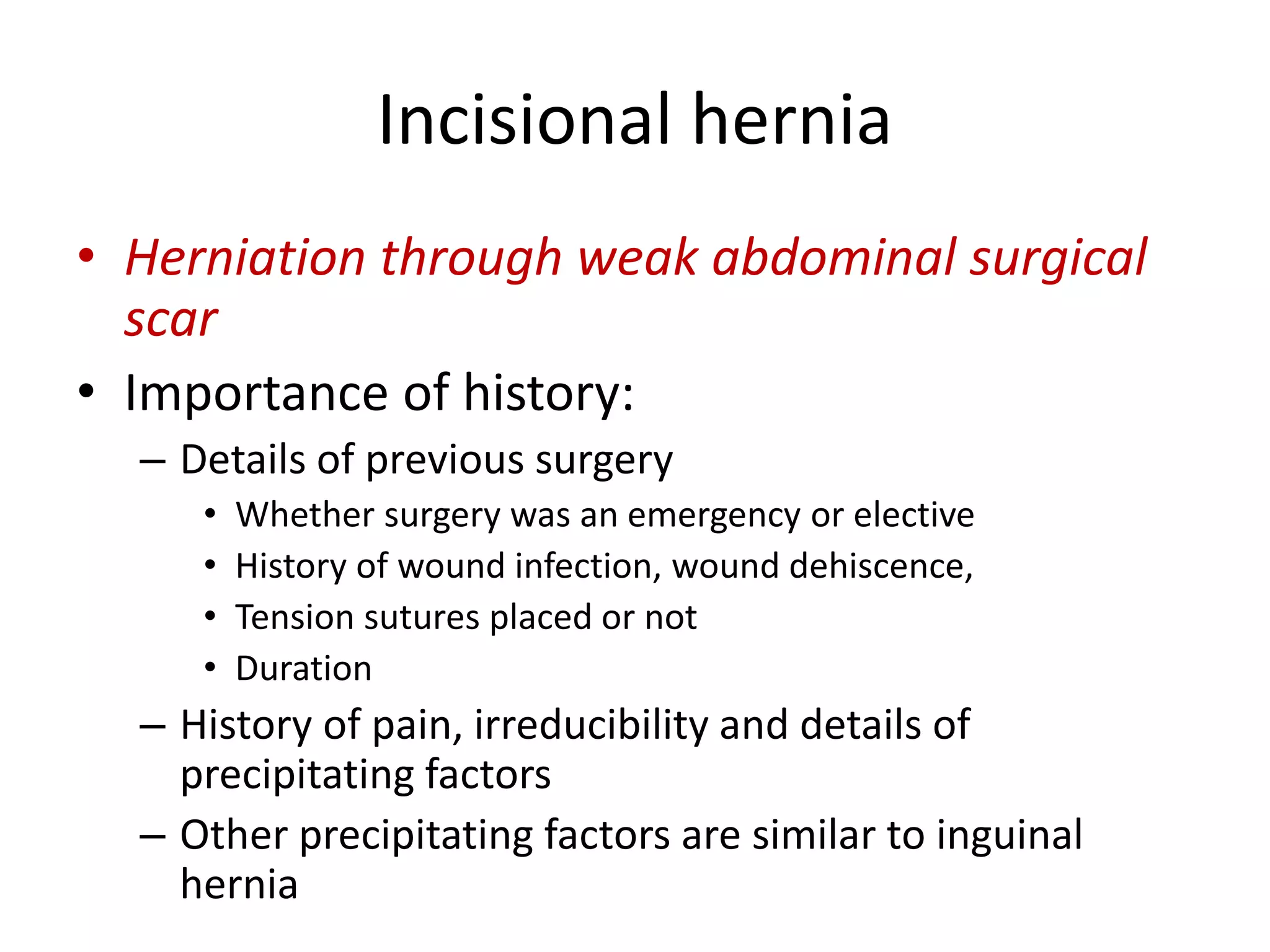 Umbilical, paraumbilical, incisional hernia revision | PPTX