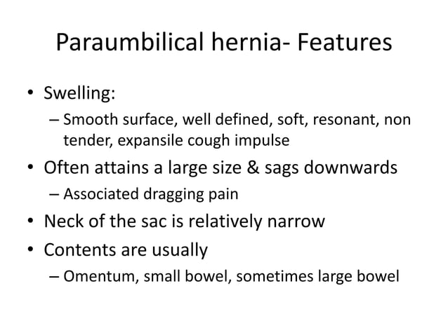 Umbilical, paraumbilical, incisional hernia revision | PPTX