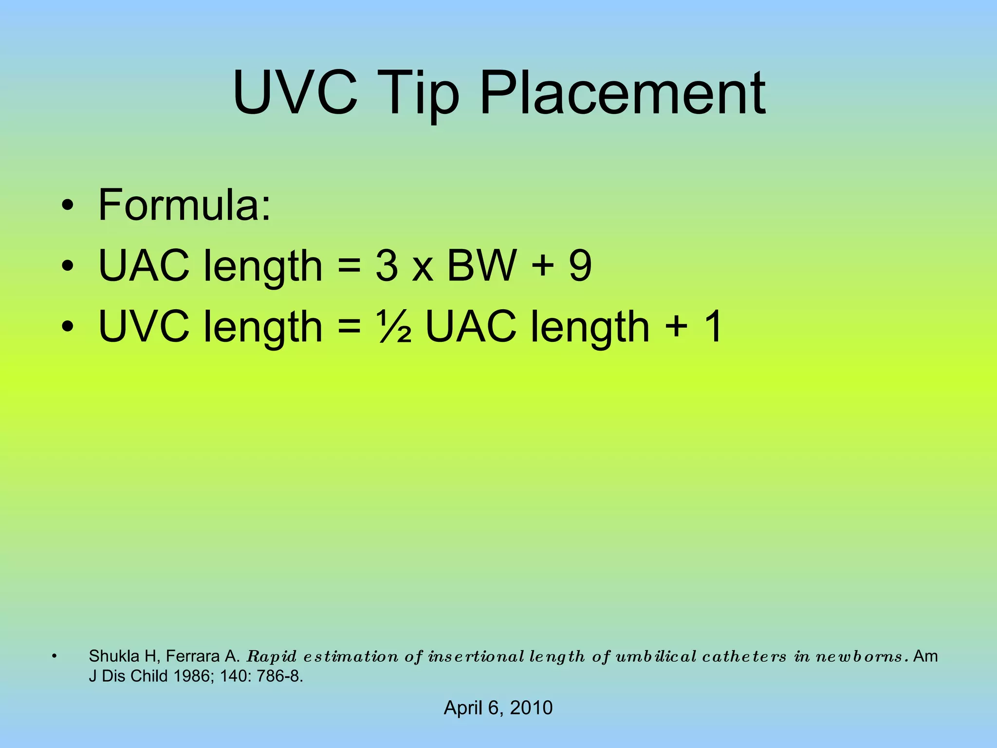 Umbilical Venous Catheter | PPT