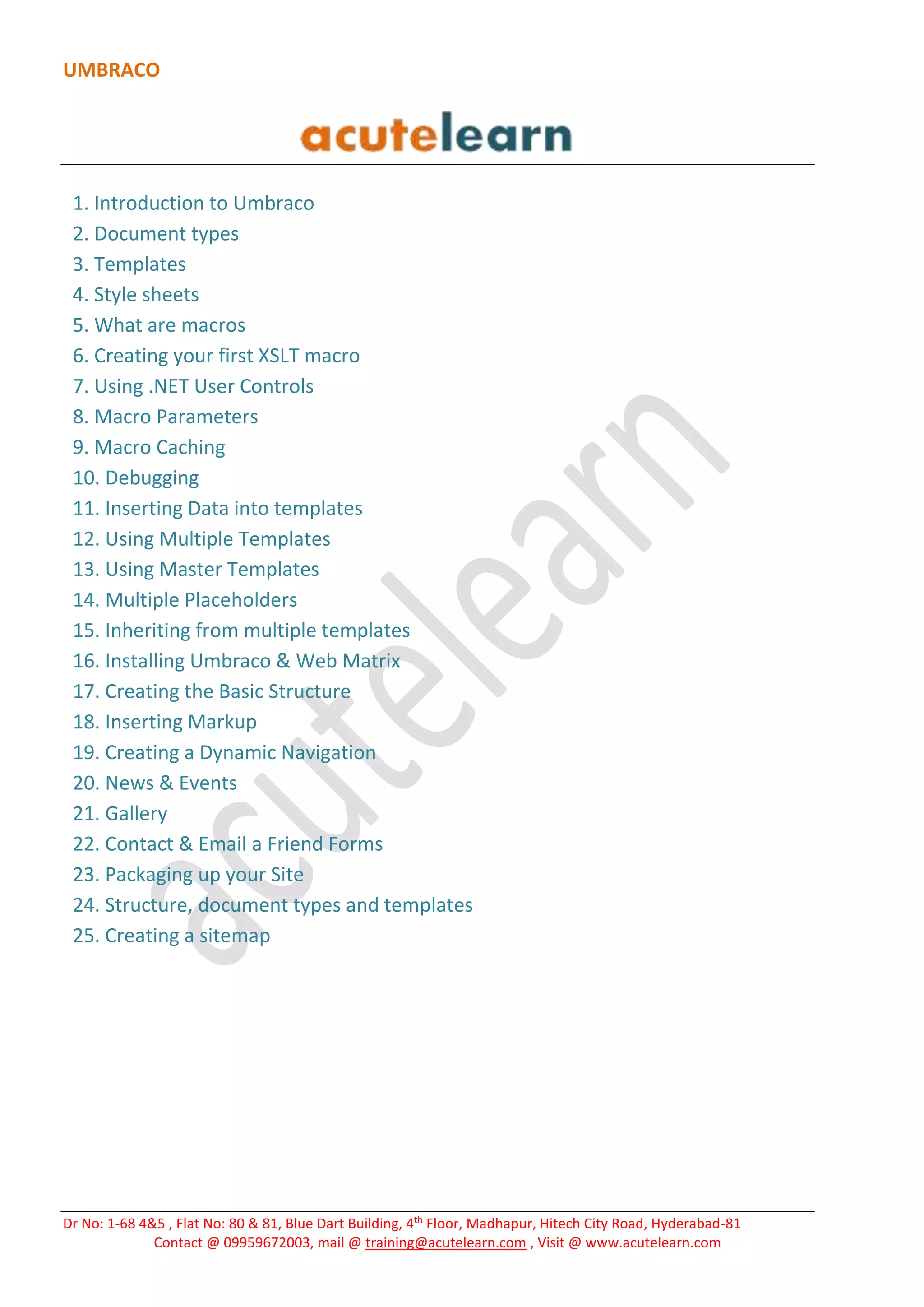 Umbraco | PDF