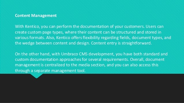 Umbraco vs Kentico | PPT