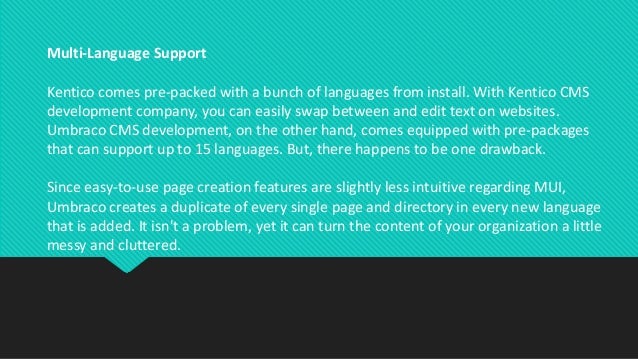 Umbraco vs Kentico | PPTX