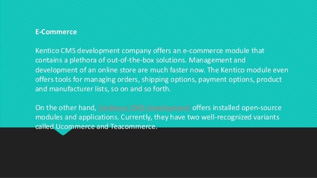 Umbraco vs Kentico | PPTX