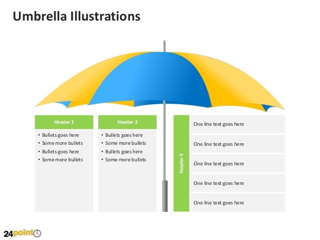 Umbrella Illustration Editable PowerPoint