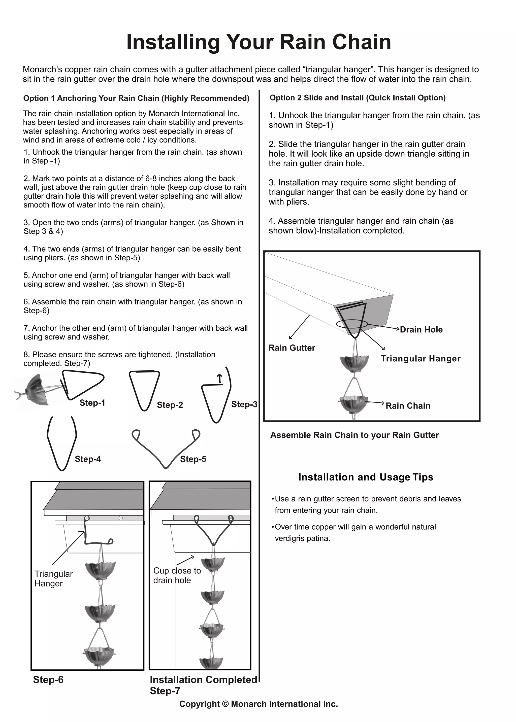 Umbrella rain-chain-installation-instructions | PDF