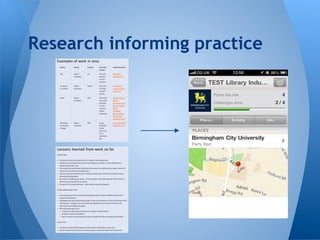 Putting research into practice: Mobile technologies in libraries | PPT