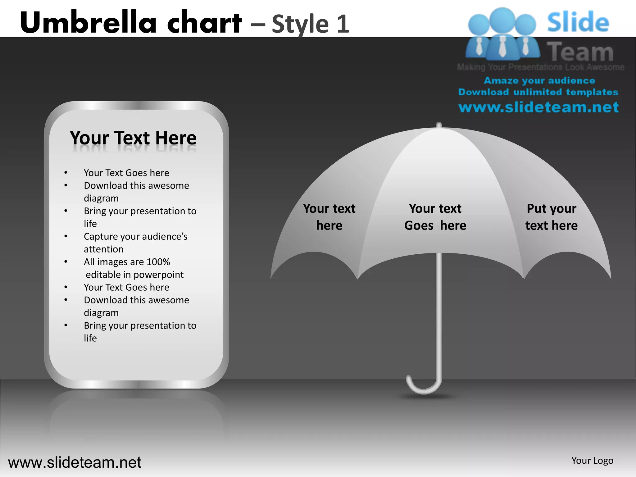 Umbrella chart design 1 powerpoint ppt slides. | PPT