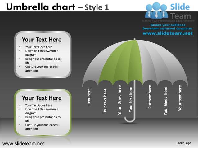 Umbrella chart design 1 powerpoint ppt slides. | PPT