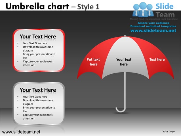 Umbrella chart design 1 powerpoint ppt slides. | PPT
