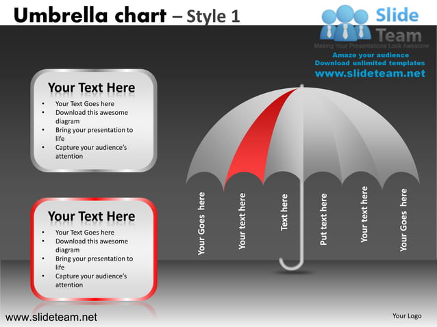 Umbrella chart design 1 powerpoint presentation templates. | PPT