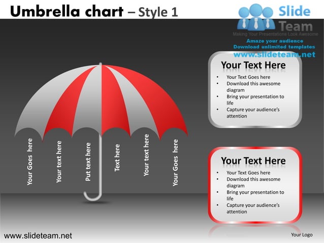 Umbrella chart design 1 powerpoint presentation templates. | PPT