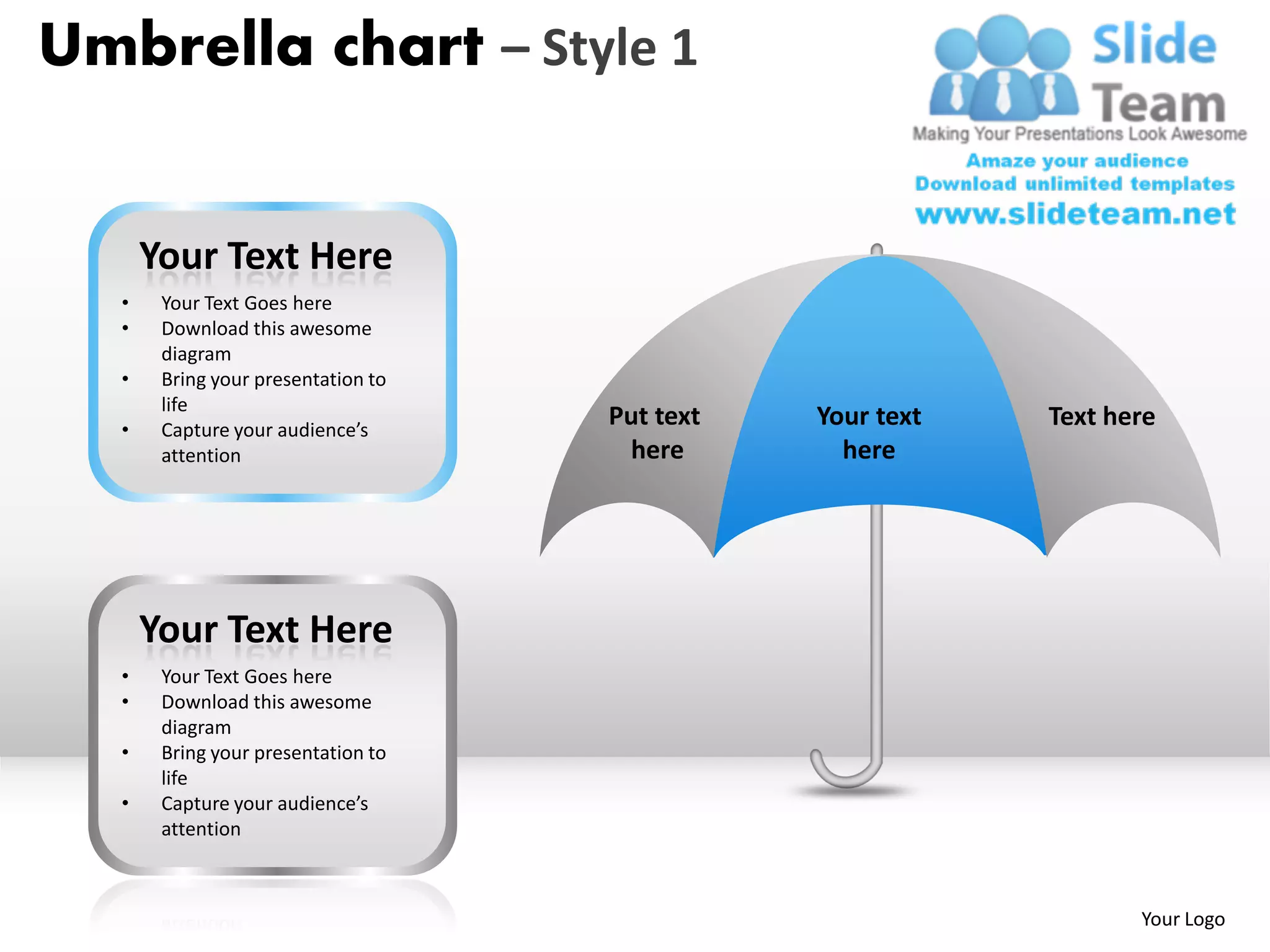 Umbrella chart style 1 powerpoint presentation slides ppt templates ...