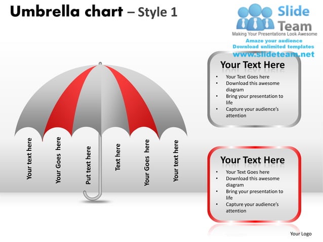 Umbrella chart style 1 powerpoint presentation slides ppt templates ...