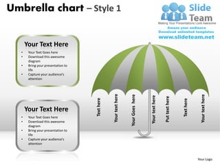 Umbrella chart style 1 powerpoint presentation slides ppt templates ...