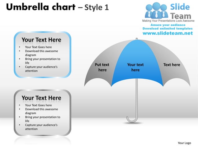 Umbrella chart style 1 powerpoint presentation slides ppt templates ...