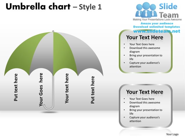Umbrella chart style 1 powerpoint presentation slides ppt templates ...
