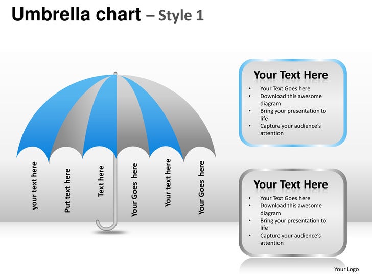 Umbrella chart style 1 powerpoint presentation templates