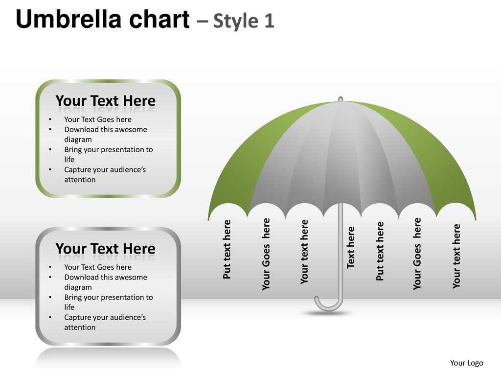 Umbrella chart style 1 powerpoint presentation templates