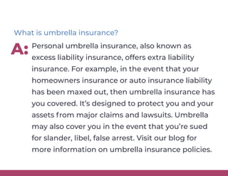 Umbrella Insurance FAQs | PPT