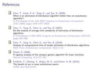 Simplified Runtime Analysis of Estimation of Distribution Algorithms | PPT