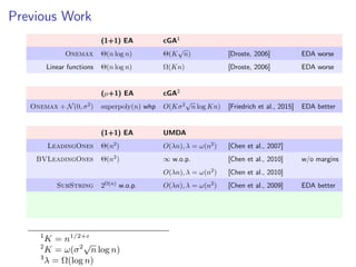 Simplified Runtime Analysis of Estimation of Distribution Algorithms | PPT
