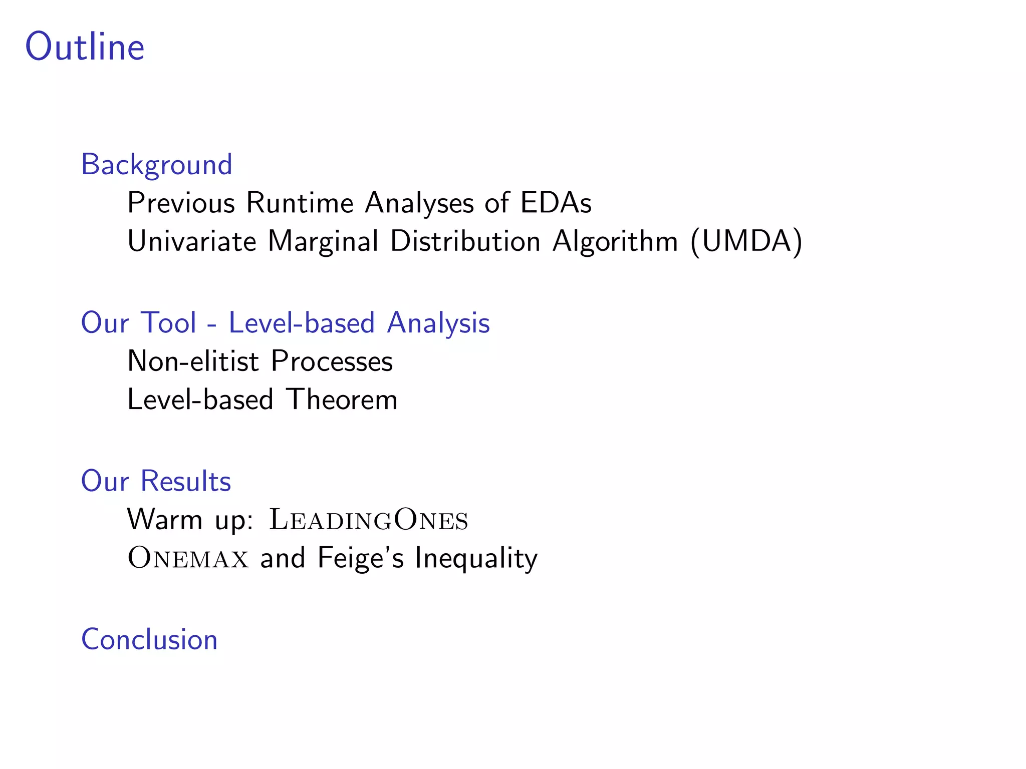 Simplified Runtime Analysis Of Estimation Of Distribution Algorithms Ppt