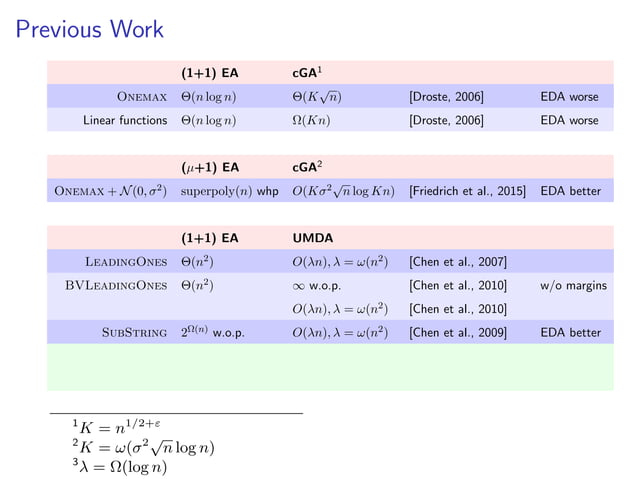 Simplified Runtime Analysis of Estimation of Distribution Algorithms | PPT