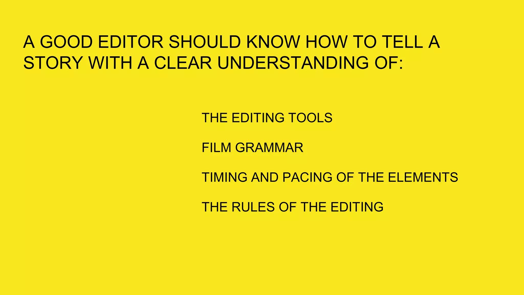 The Art of Video Editing | PPT