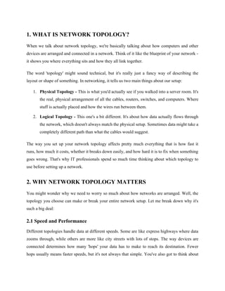 Network Topology Project by Umeh Paul Ogonna | Softicu Hub | DOCX