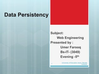 Data-Persistency | PPTX
