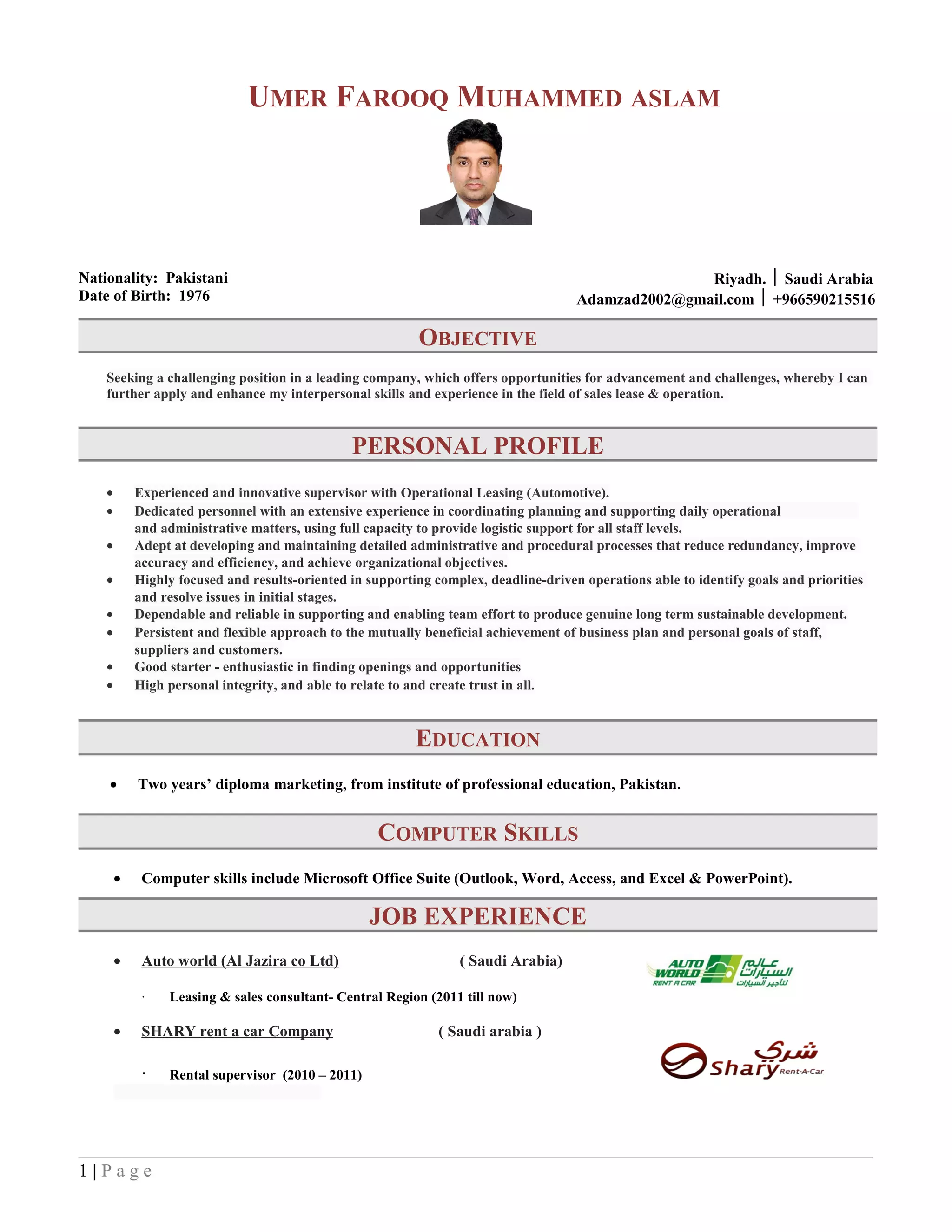 Umer farooq cv | PDF