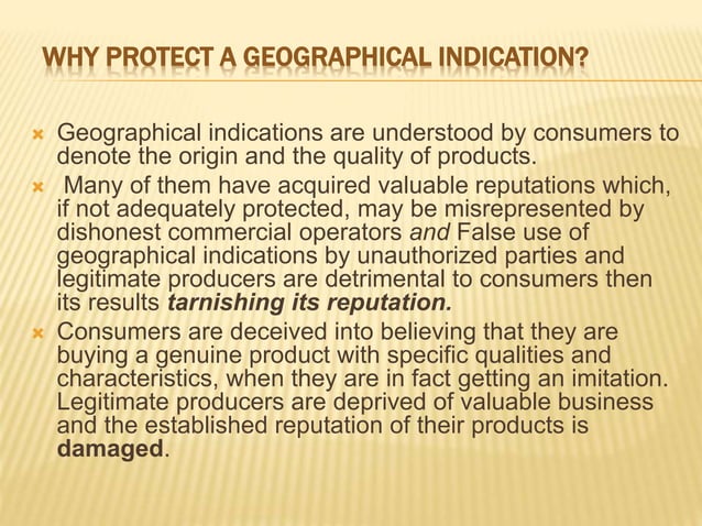 geographical indications | PPTX | Geography | Science