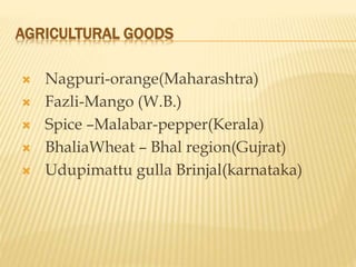 geographical indications | PPTX | Geography | Science