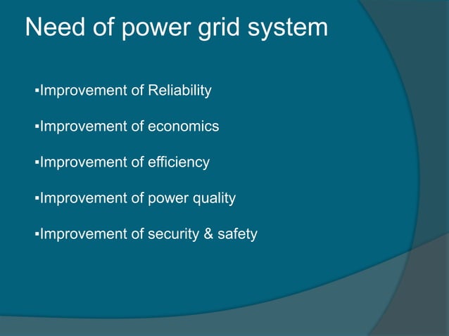 presentation on power grid system | PPTX | Computer Networking | Computing