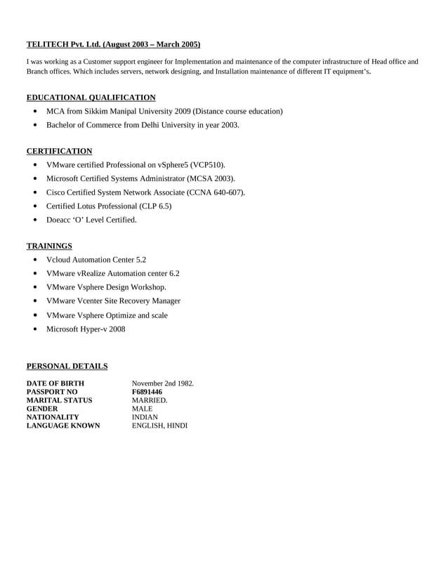 Umesh resume | PDF