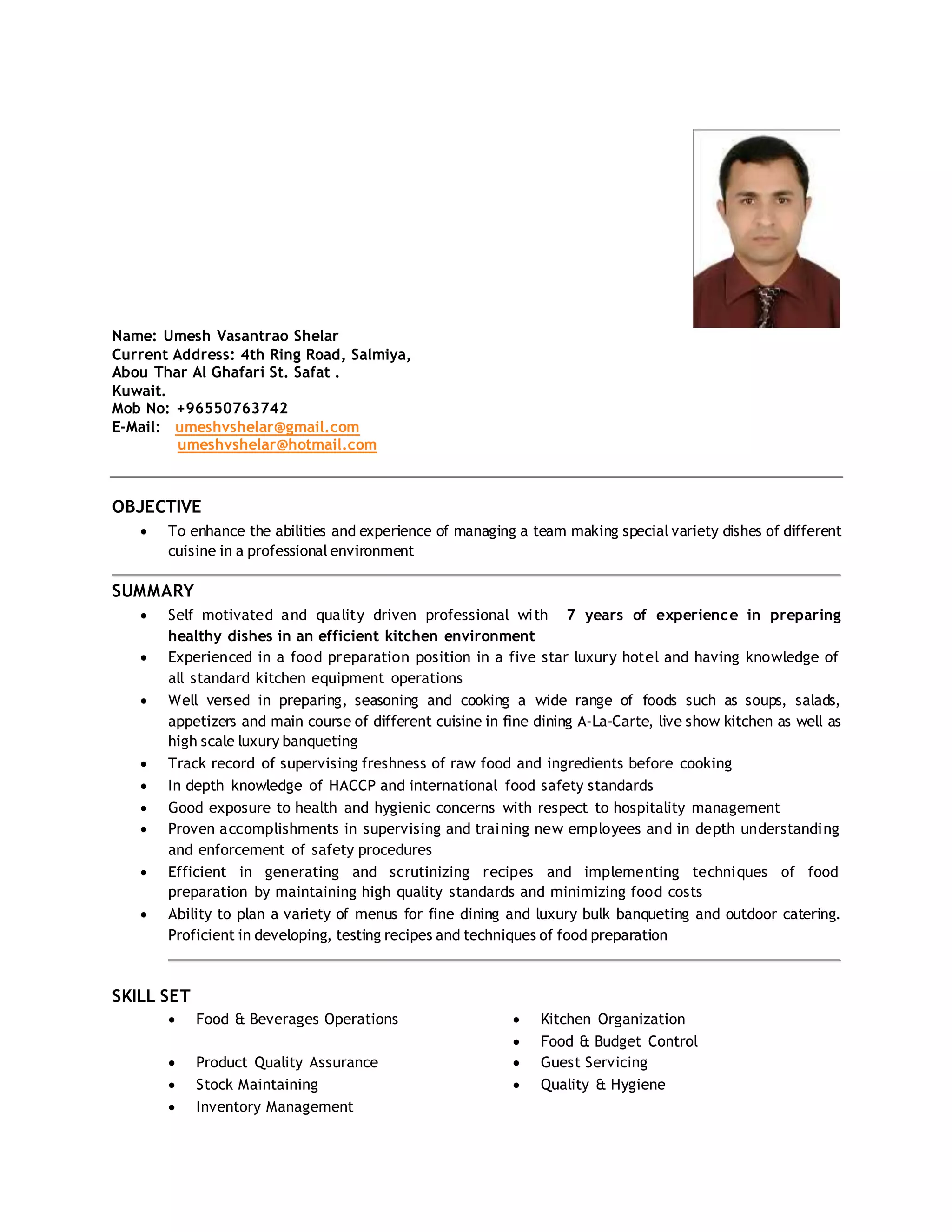 Umesh resume | PDF