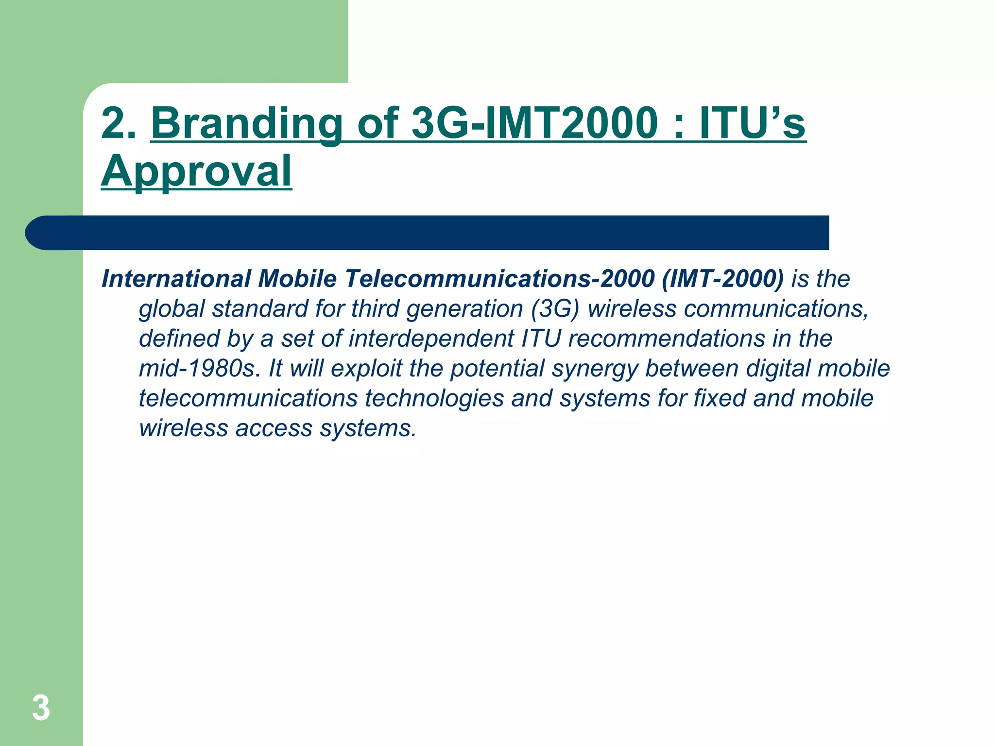 3rd Generation Wireless Networks | PPT